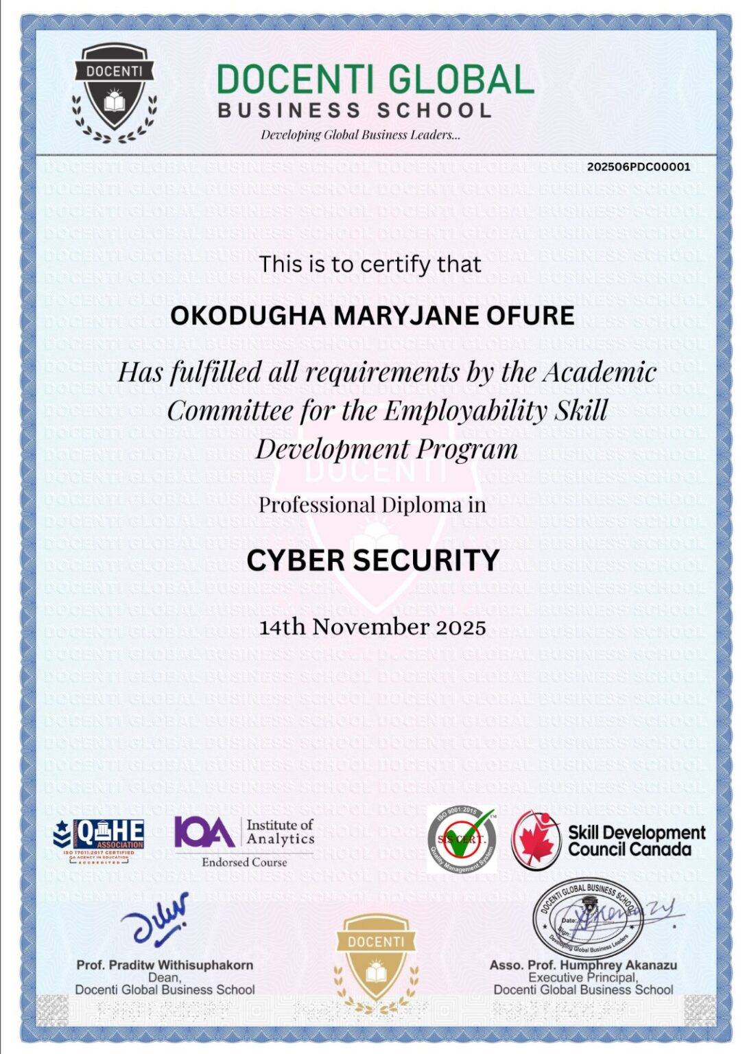 Accredited cybersecurity Diploma